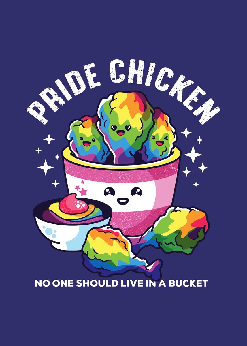 'Pride Chicken' Poster by Bhing Rife | Displate