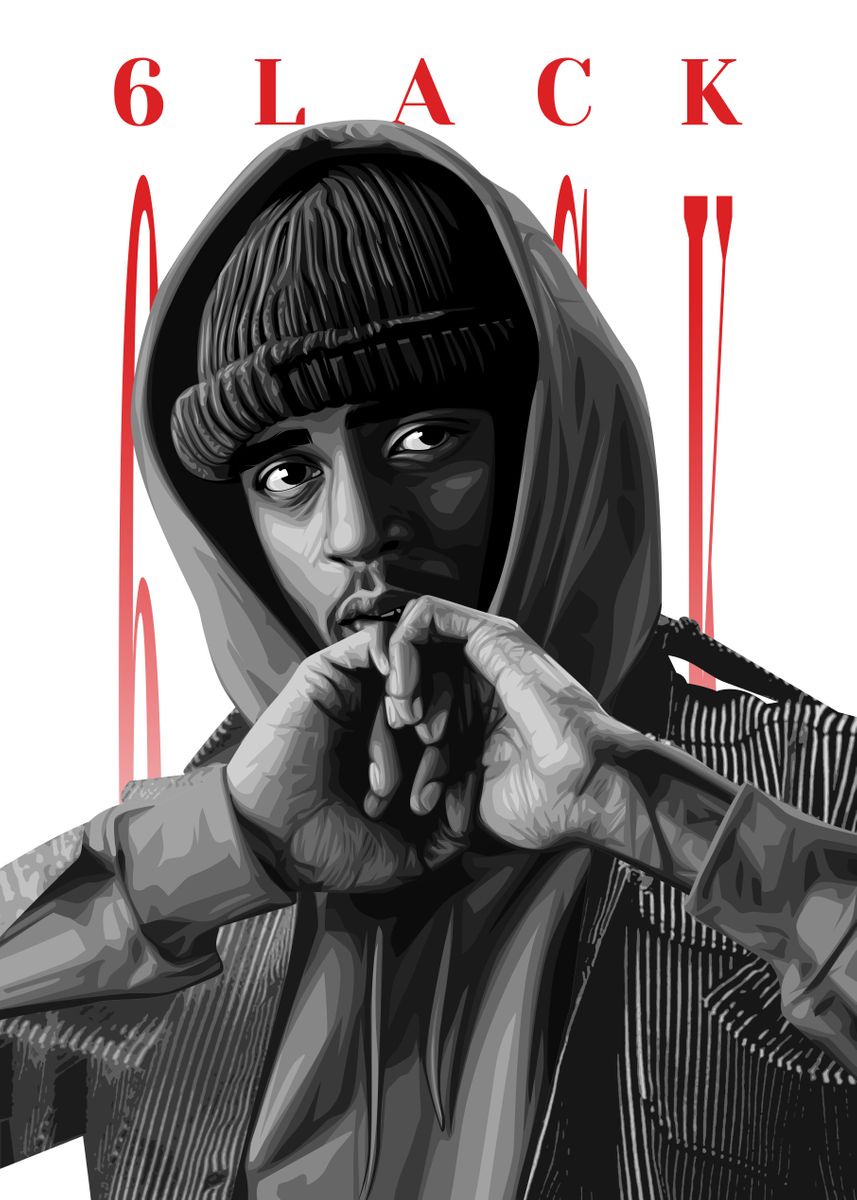 '6LACK' Poster, picture, metal print, paint by Athlehema by MochtretPro ...