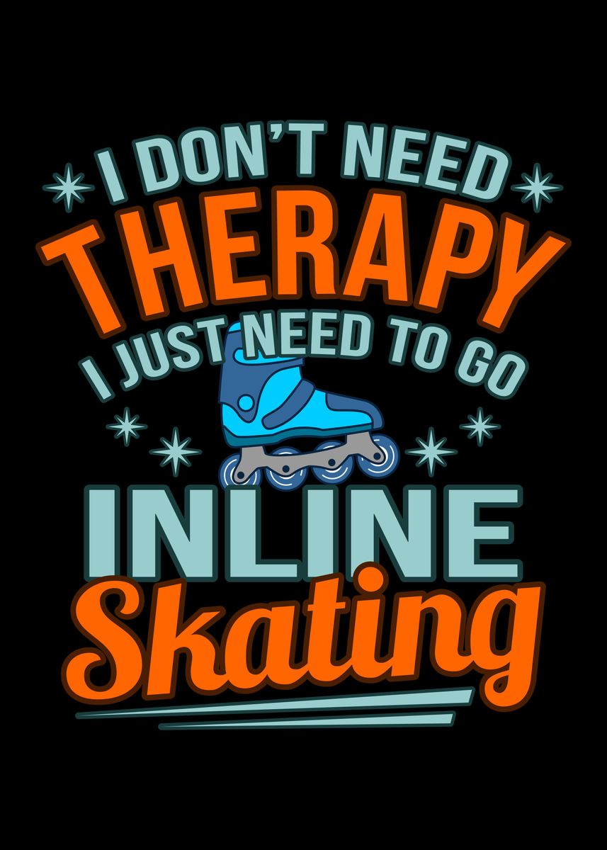 'Inline Skating' Poster, picture, metal print, paint by Hexor | Displate