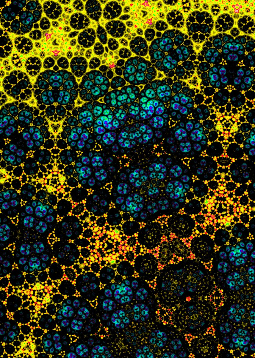 'Psychedelic Funky Fractal' Poster, picture, metal print, paint by ...