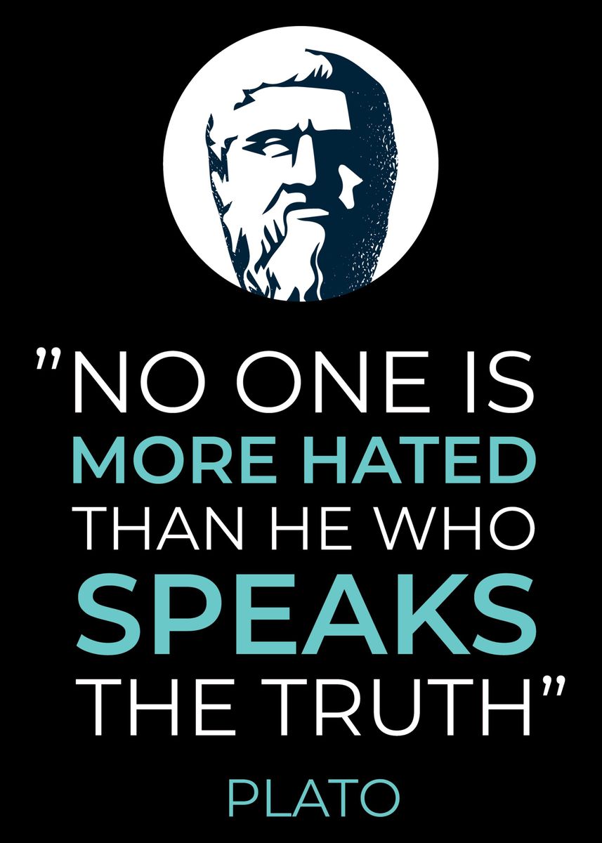 'plato quote ' Poster, picture, metal print, paint by Pirmin | Displate