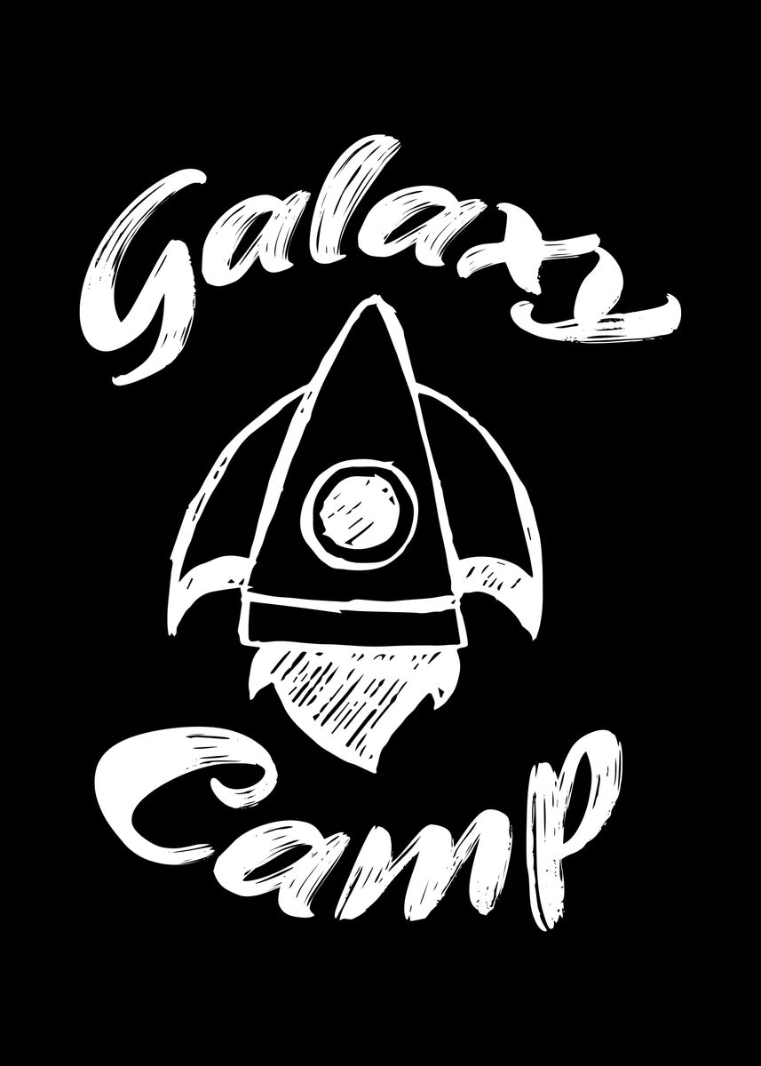 'Galaxy Camp' Poster, picture, metal print, paint by Maricris M | Displate