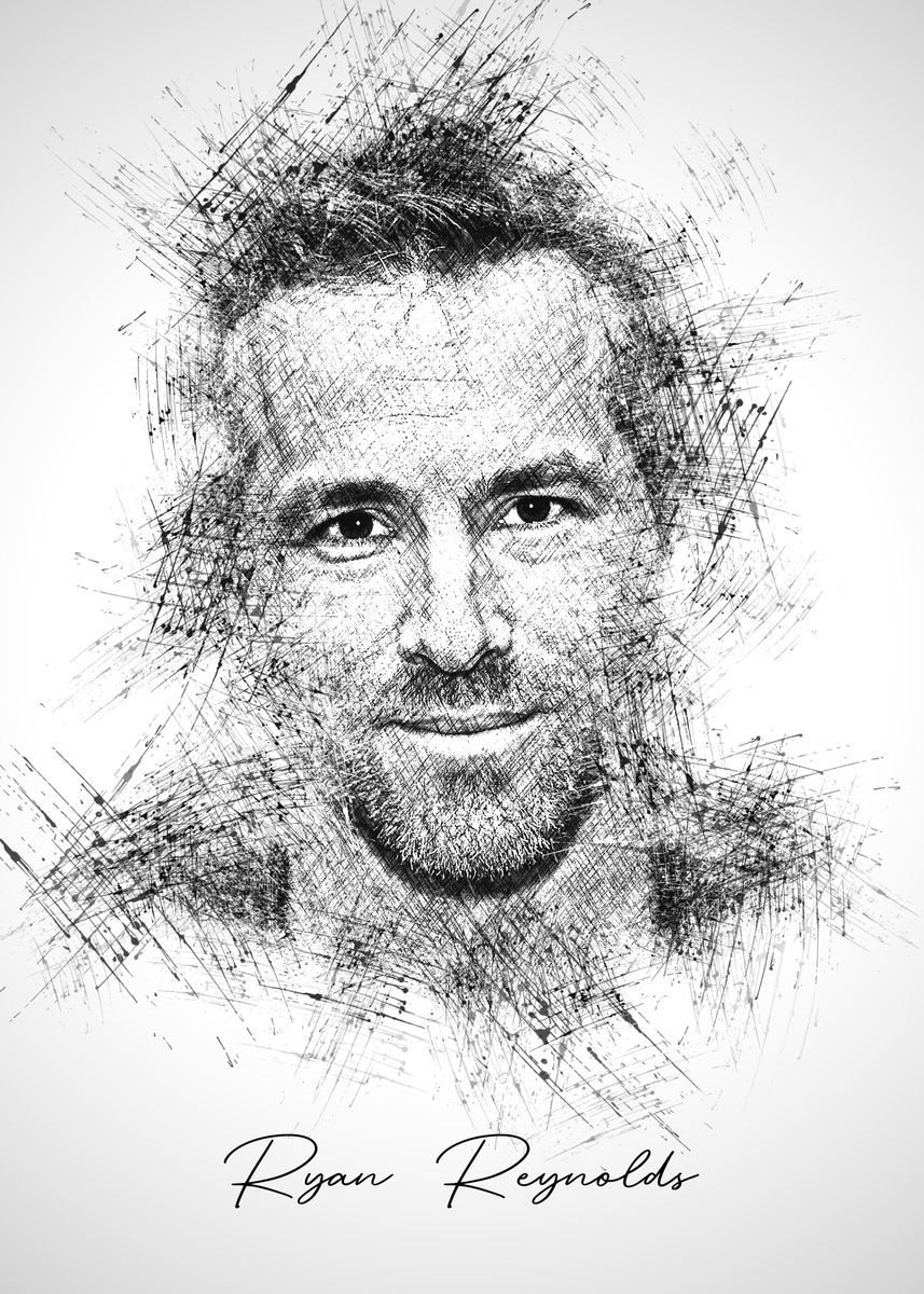 'Ryan Reynolds' Poster by Clay Williams | Displate