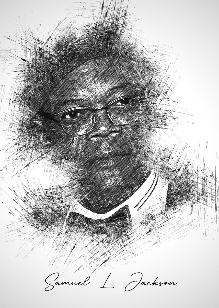 'Samuel L Jackson' Poster, picture, metal print, paint by Clay Williams ...