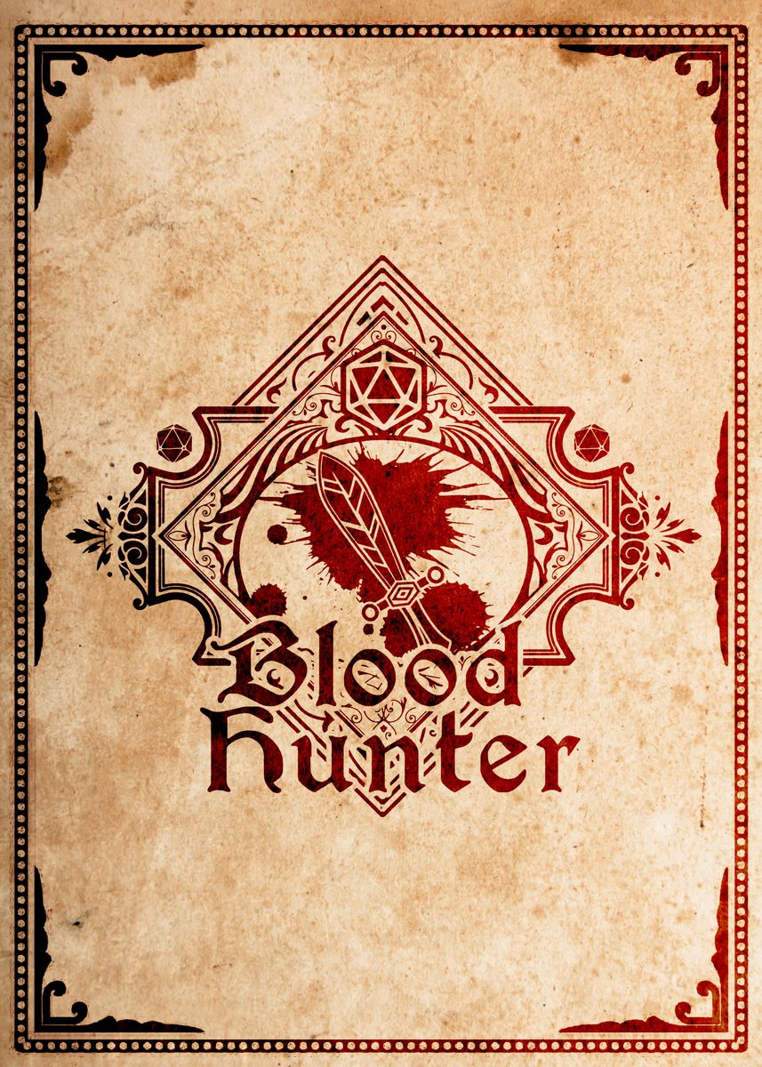'Blood hunter Class emblem' Poster, picture, metal print, paint by ...