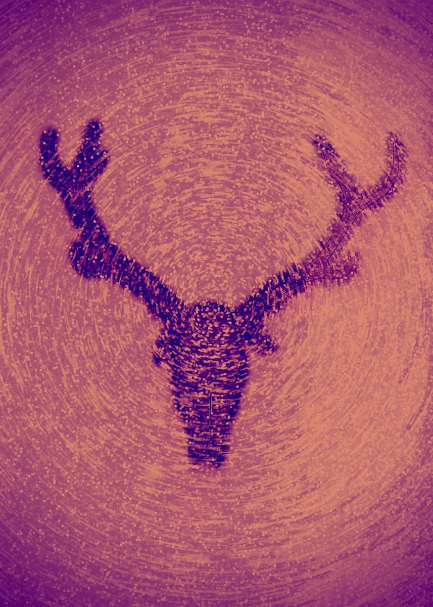 'Deer Skull' Poster, picture, metal print, paint by 4T4 Design Studio ...