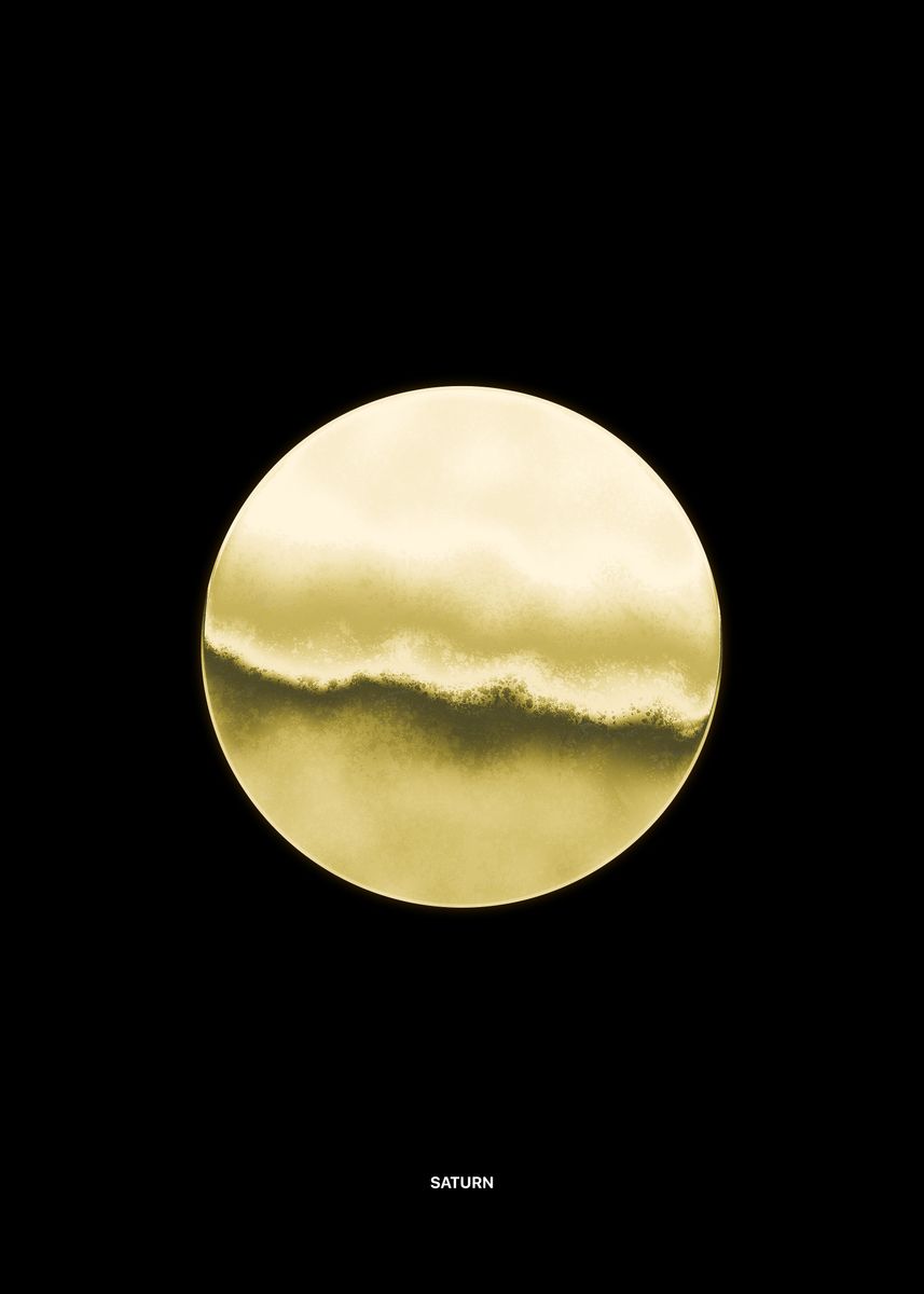 'Saturn Metal' Poster, picture, metal print, paint by Visitify | Displate