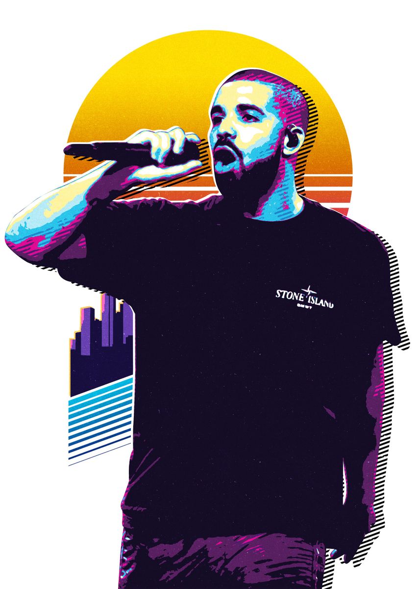 'Drake ' Poster, picture, metal print, paint by San Creative | Displate