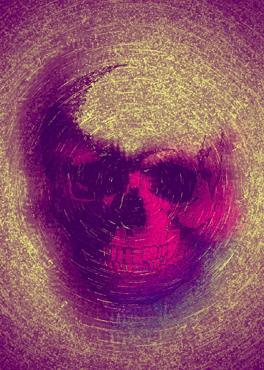 'Skull' Poster, picture, metal print, paint by 4T4 Design Studio | Displate