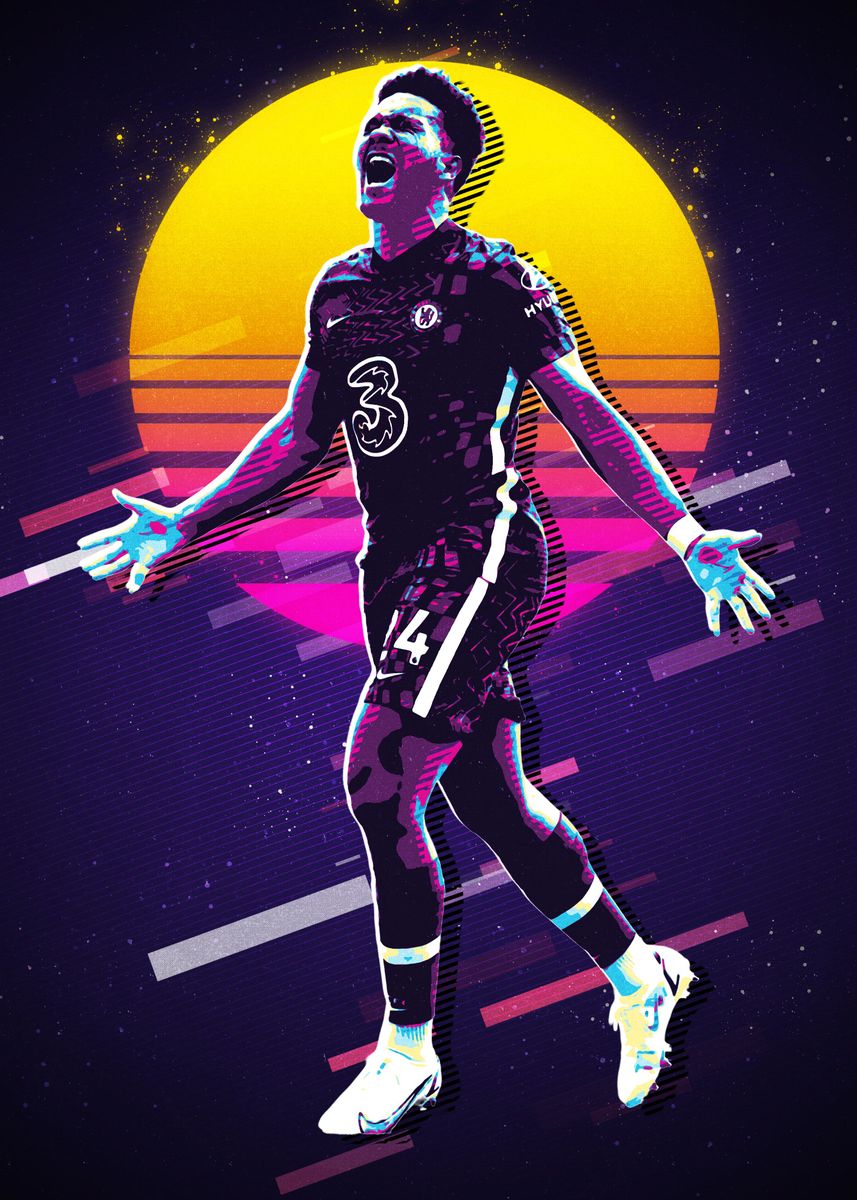 'Reece James Football' Poster, picture, metal print, paint by Jena ...
