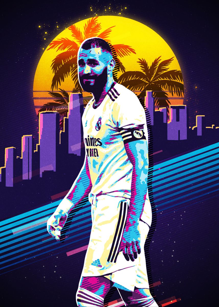 'Karim Benzema Football' Poster, picture, metal print, paint by EPL ...