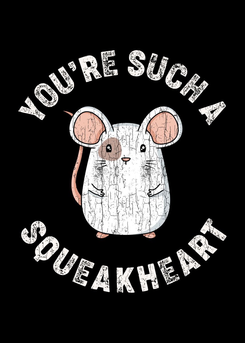 'Funny Cute Mouse Design Fo' Poster, picture, metal print, paint by ...