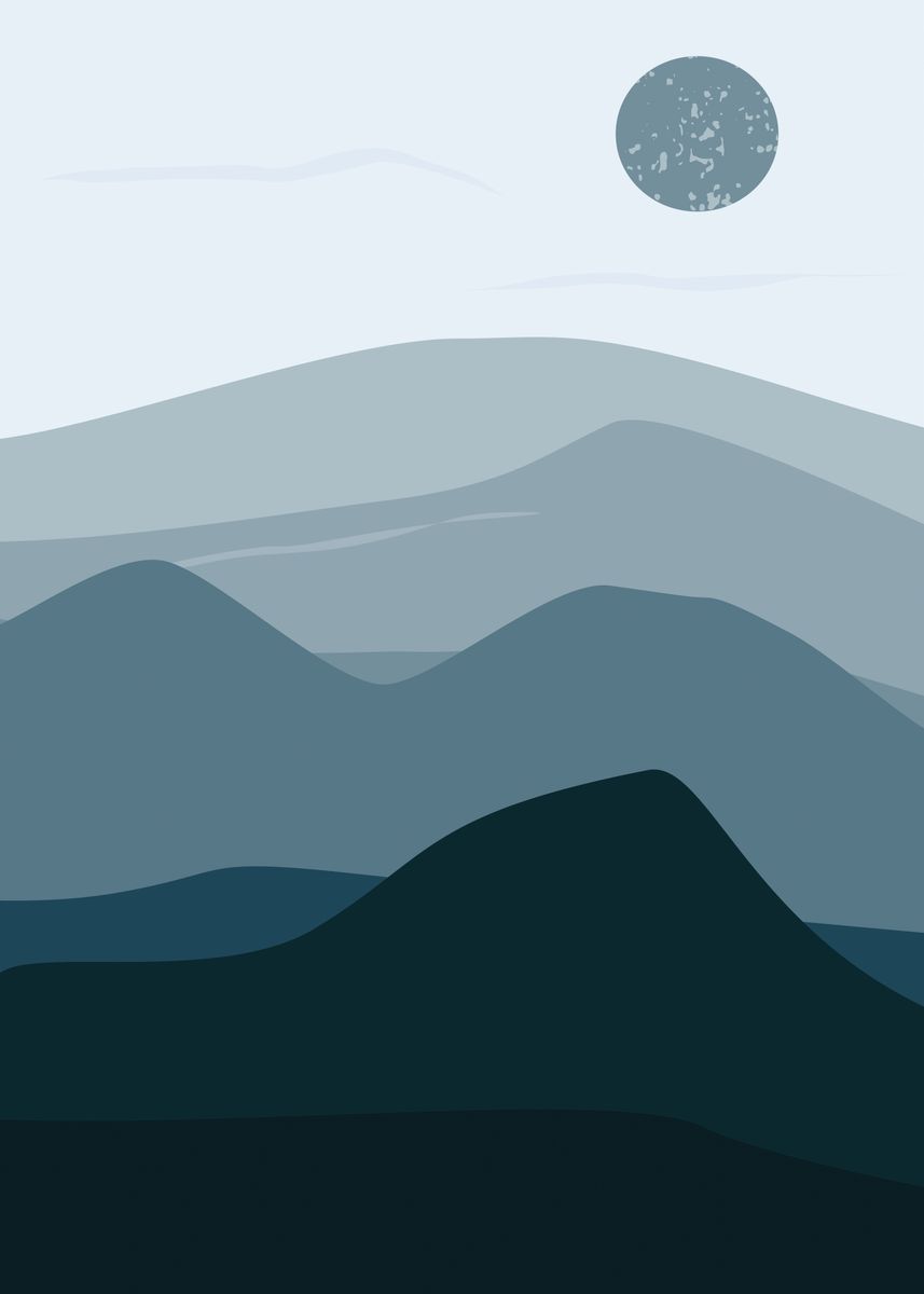 'Mountain hills poster' Poster by neo bianca007 | Displate
