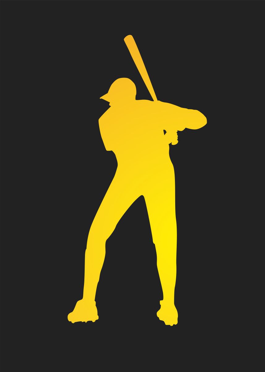 'baseball player' Poster, picture, metal print, paint by Ratna Mutia ...