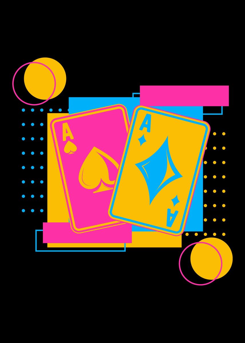 'Retro Vintage Poker' Poster by BobbyBubble | Displate