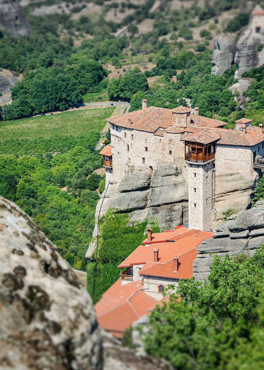 'Old town valley castle' Poster by Piotr | Displate