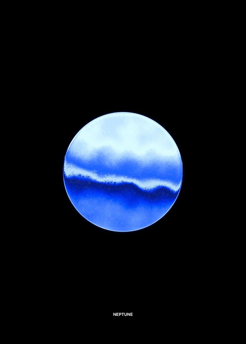 'Neptune Metal' Poster by Visitify | Displate