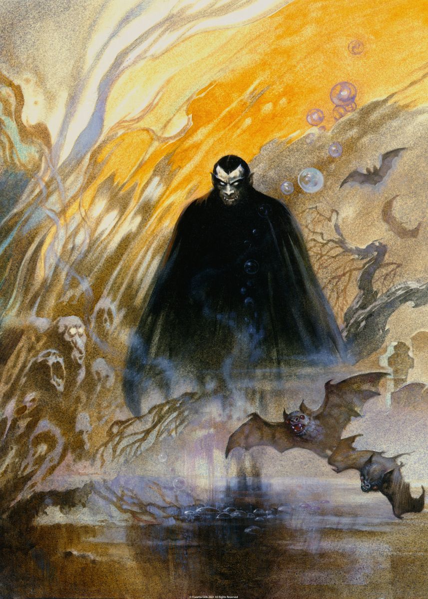 'Dracula' Poster, picture, metal print, paint by Frank Frazetta | Displate