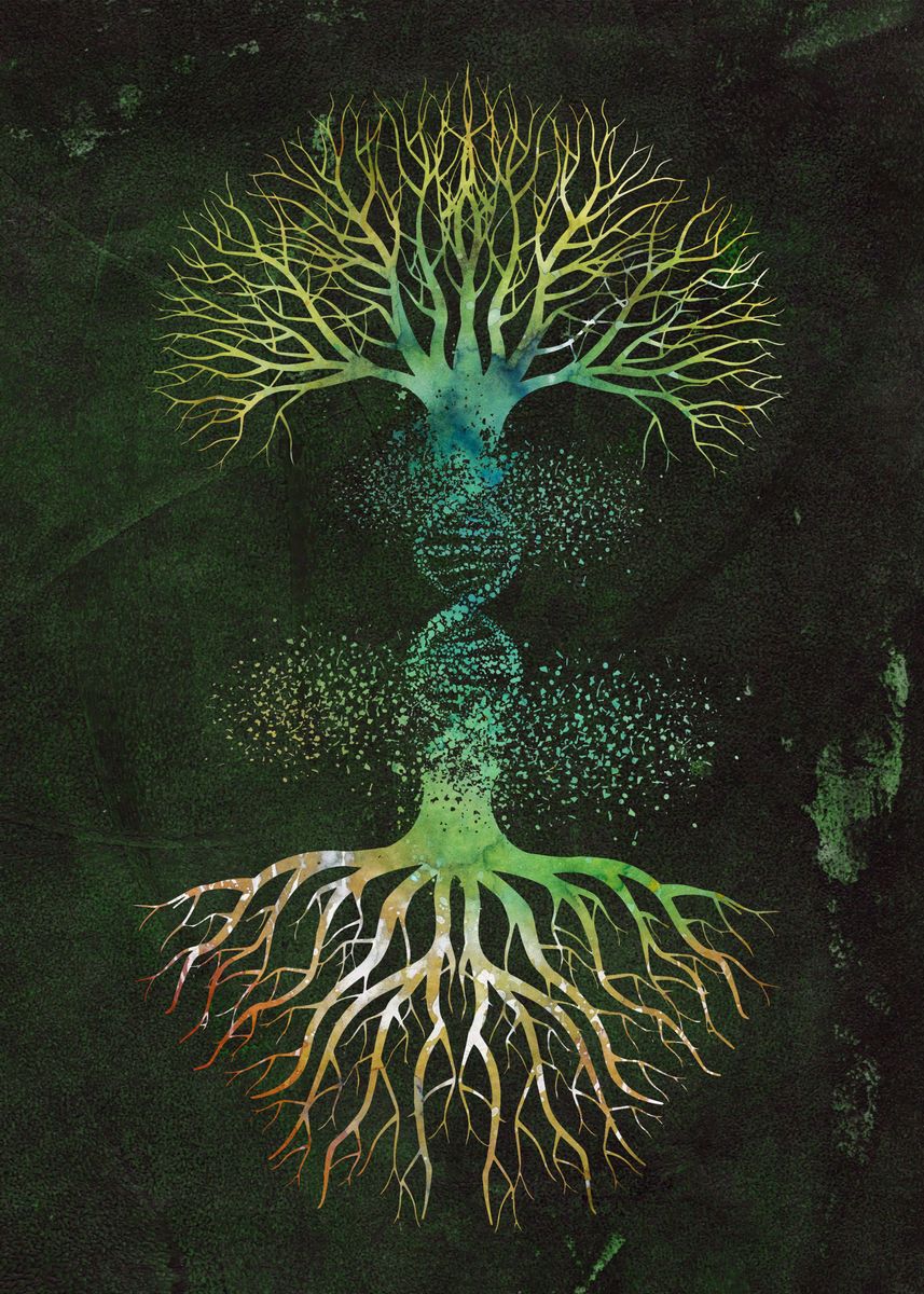 'DNA Tree ' Poster, picture, metal print, paint by Erzebet Prikel ...