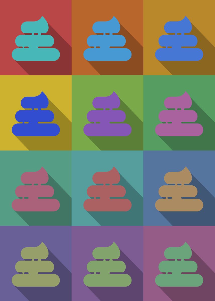 'Poop Icons Pop Art 5' Poster, picture, metal print, paint by ...