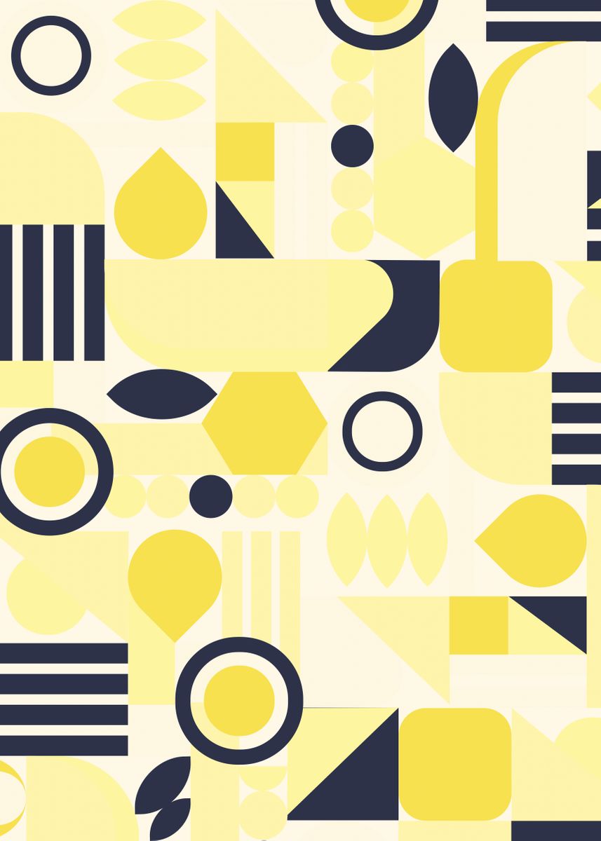 'yellow geometric pattern ' Poster by Carolsalazar | Displate