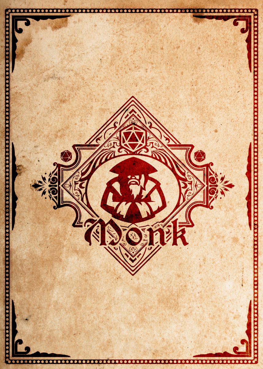 'Monk Class emblem' Poster, picture, metal print, paint by LouteCrea ...