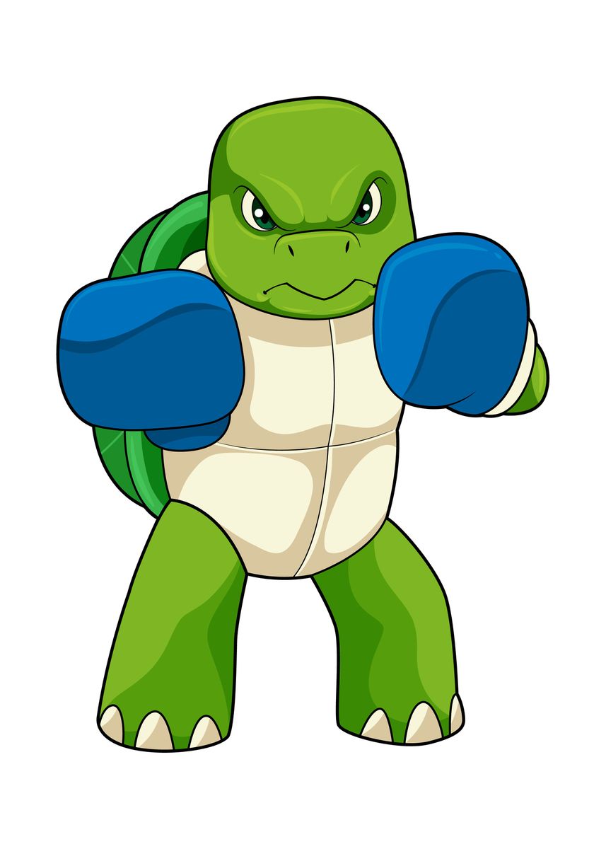 'Turtle Boxer Boxing' Poster, picture, metal print, paint by Markus ...