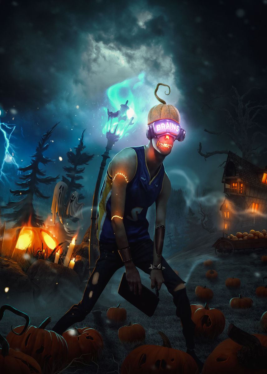 'Get Spooked' Poster, picture, metal print, paint by Justin Designs ...