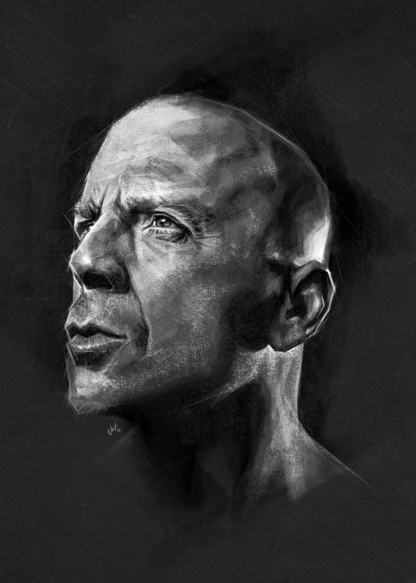 'Bruce' Poster, picture, metal print, paint by Julio Carvalho | Displate