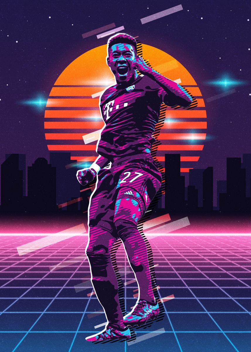 'David Alaba 80s' Poster, picture, metal print, paint by Paul C. Lane ...