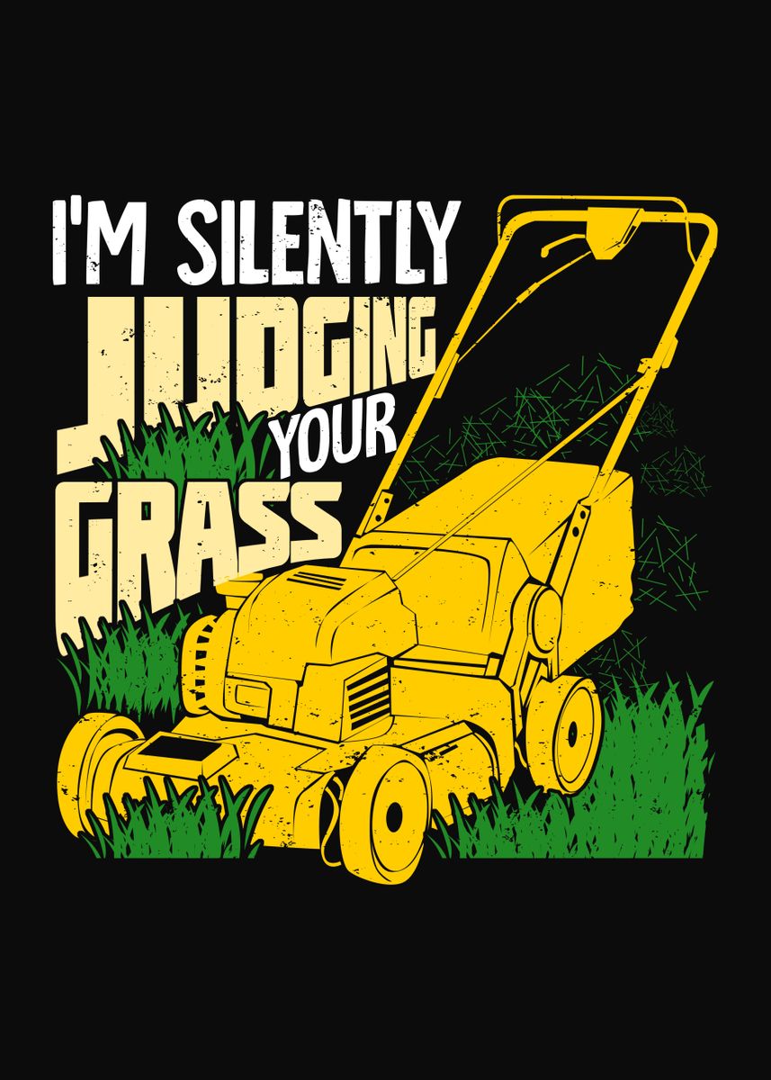 ' Lawn Mower Mowing Design' Poster, picture, metal print, paint by ...