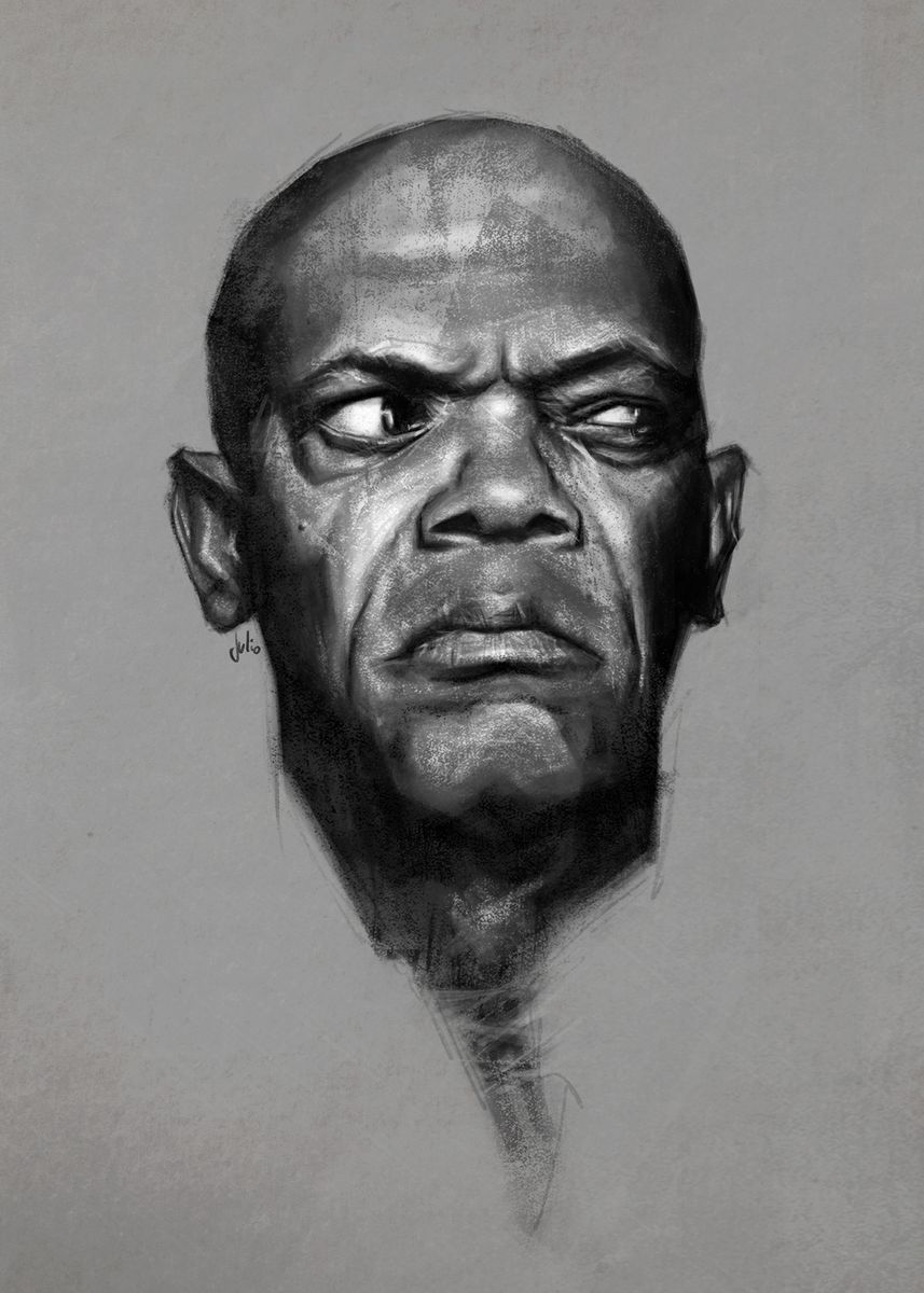 'Samuel' Poster, picture, metal print, paint by Julio Carvalho | Displate