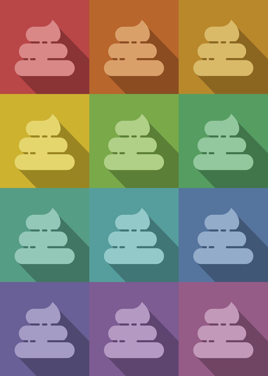 'Poop Icons Pop Art 4' Poster, picture, metal print, paint by ...