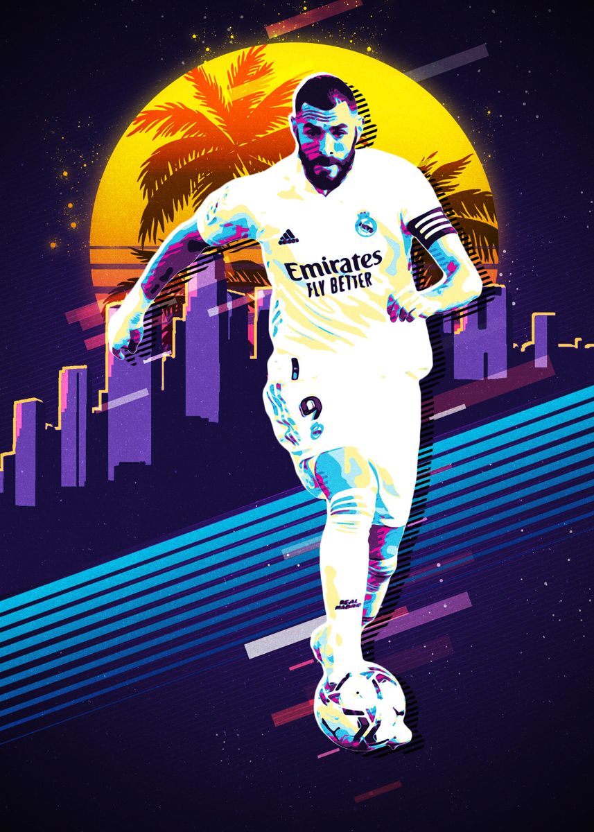 'Karim Benzema Football' Poster, picture, metal print, paint by EPL ...