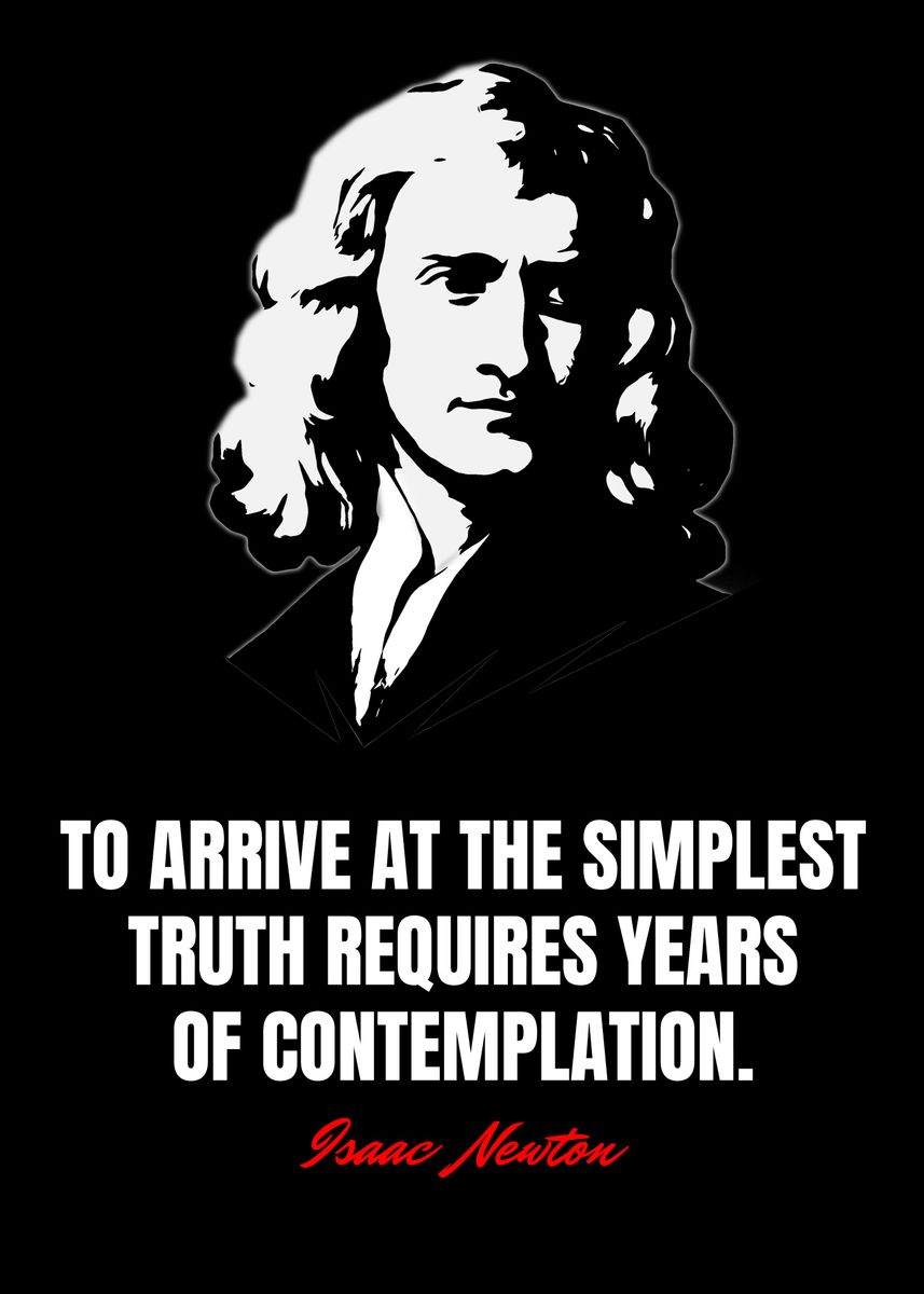 &#039;Isaac Newton Quotes&#039; Poster, picture, metal print, paint by Best ...