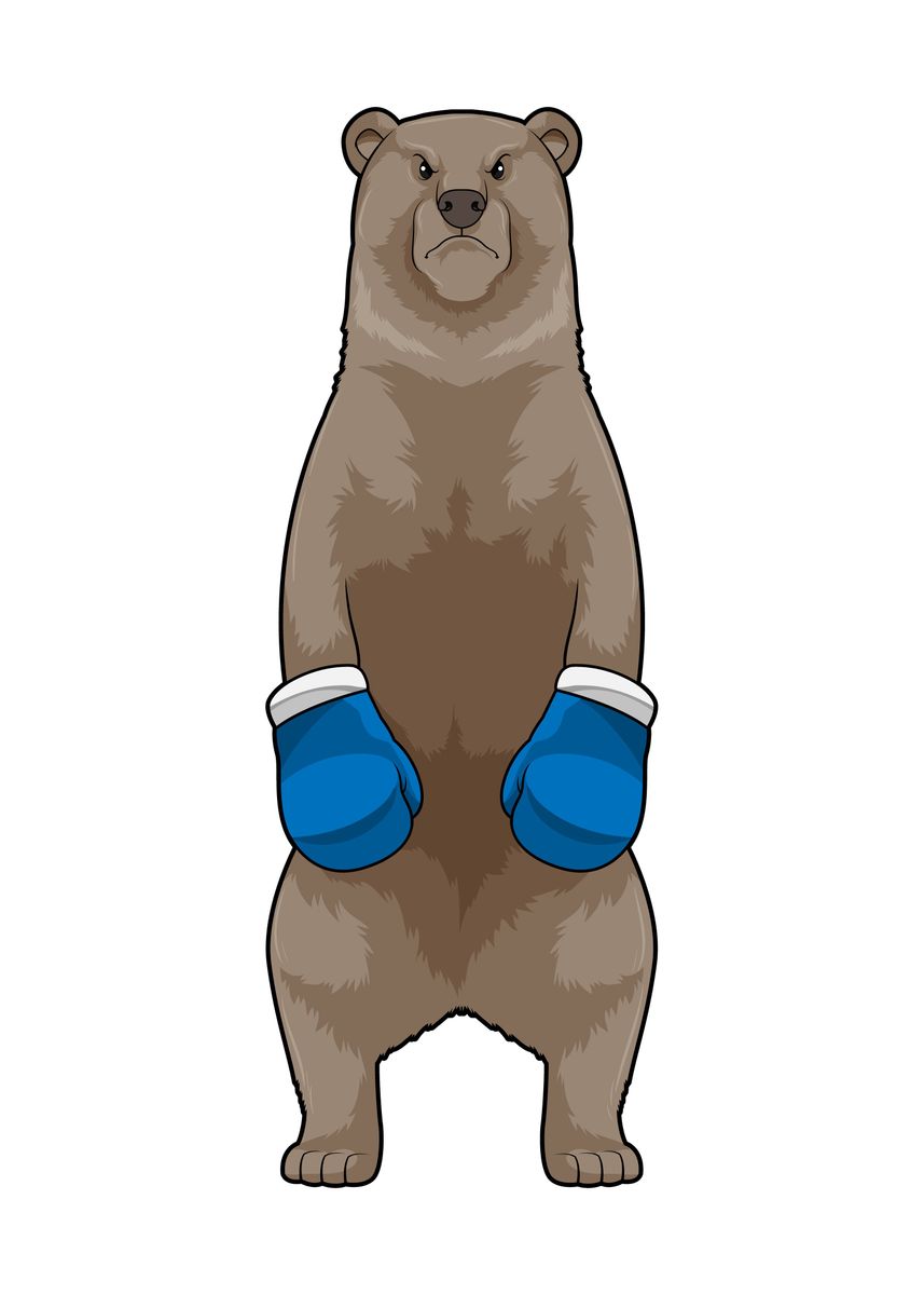 'Bear Boxing Boxing gloves' Poster by Markus Schnabel | Displate