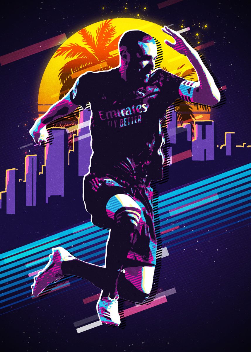 'Karim Benzema Football' Poster by EPL Retro | Displate