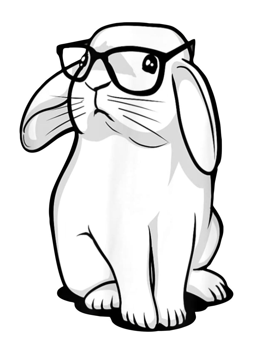 'Funny Rabbit' Poster, picture, metal print, paint by jantikusuma ...