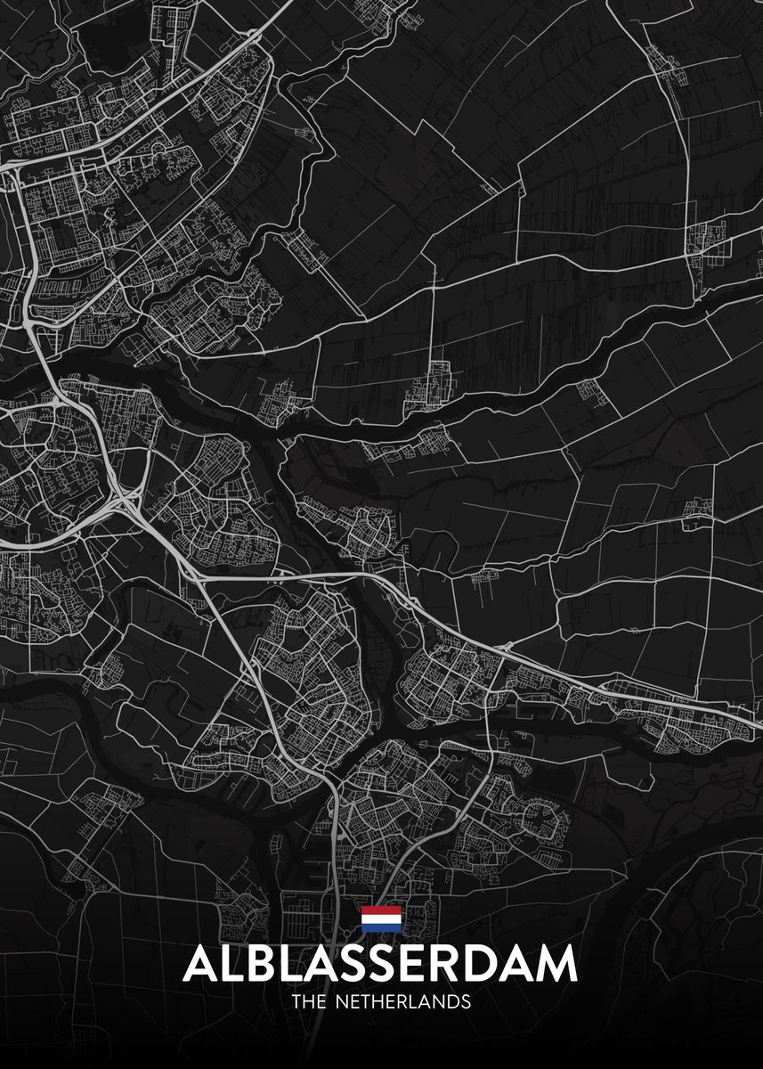 'Alblasserdam NL' Poster, picture, metal print, paint by IMR Designs ...