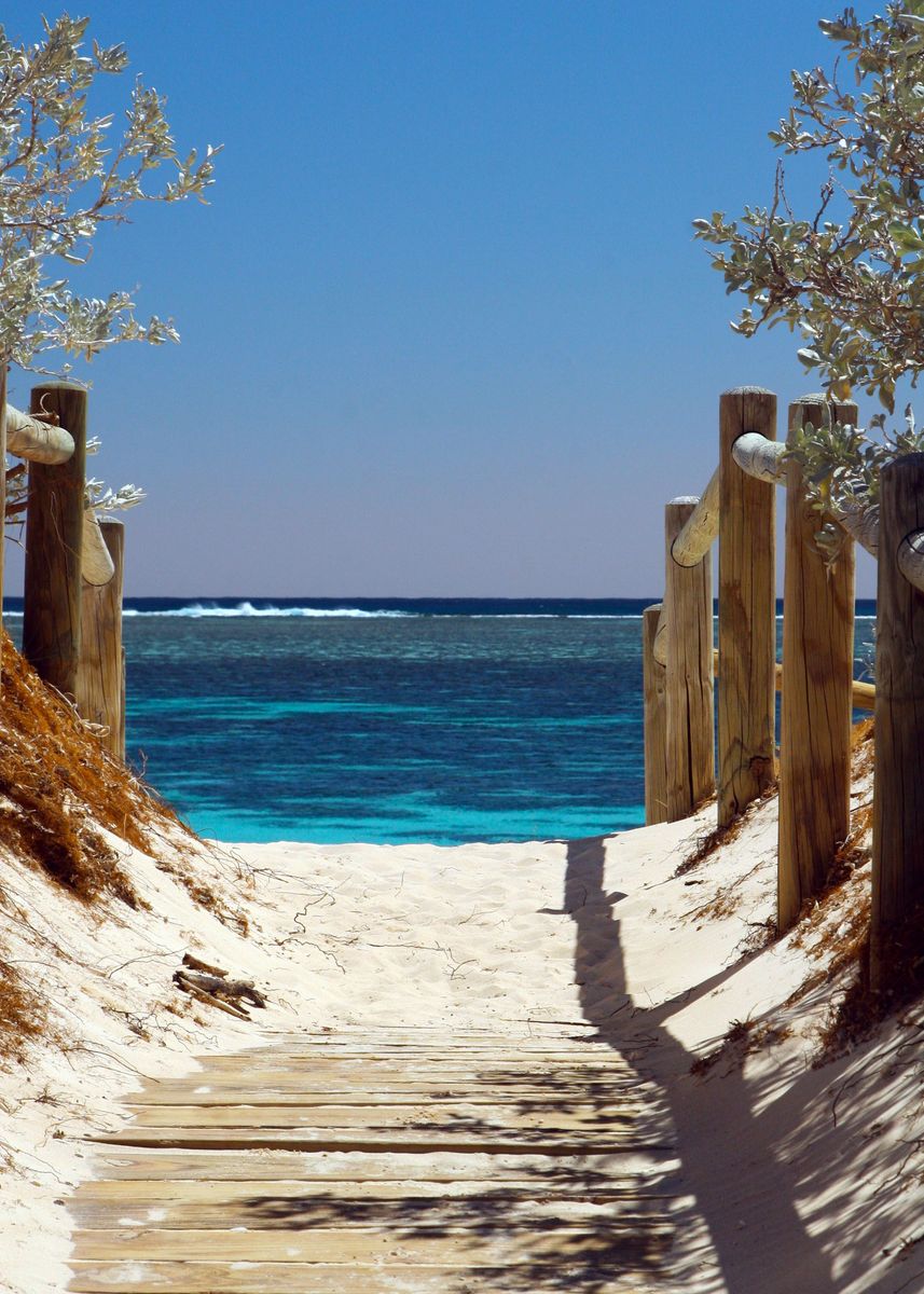 'Way to the Sea Beach' Poster by Max Ronn | Displate