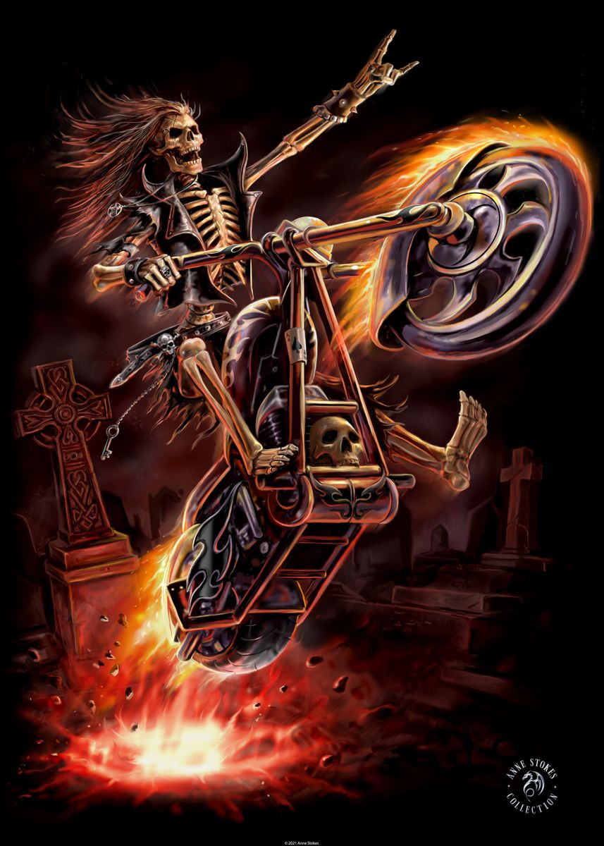 'Hellrider' Poster, picture, metal print, paint by Anne Stokes ...