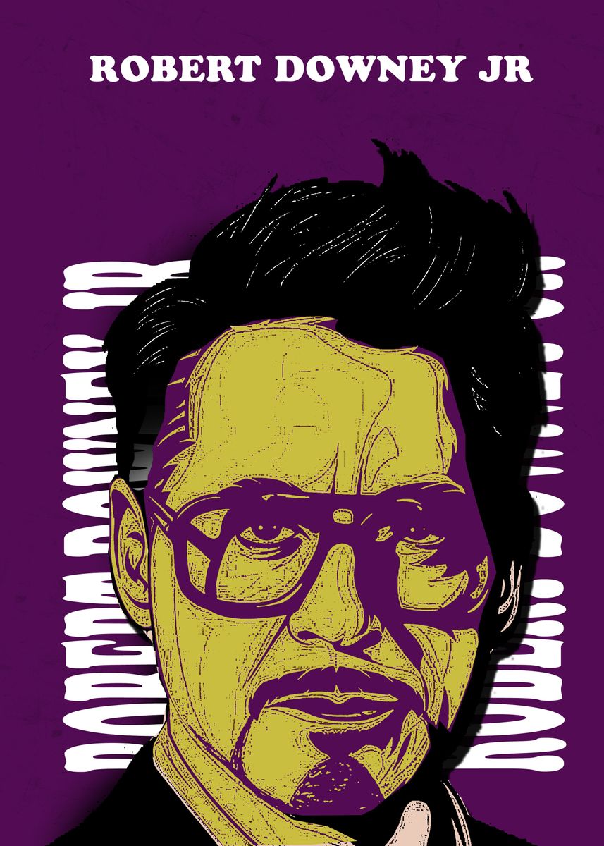 'Robert Downey Jr Art' Poster, picture, metal print, paint by ...