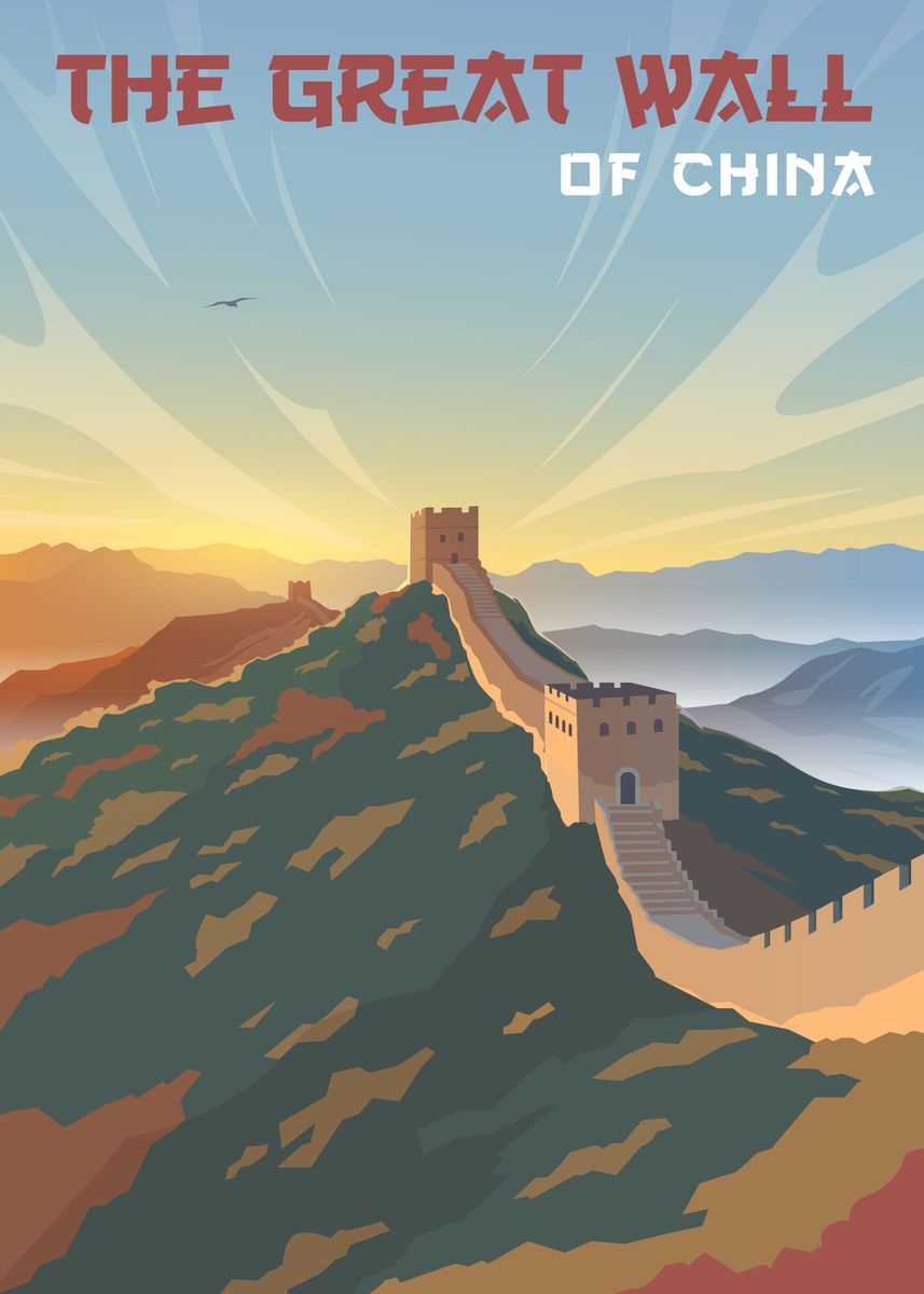 'The Great Wall of China' Poster, picture, metal print, paint by ...