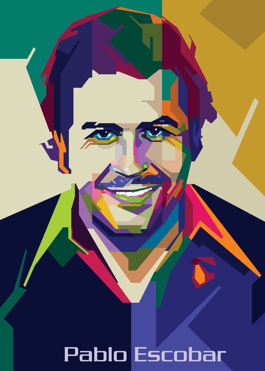 'Pablo Escobar' Poster, picture, metal print, paint by Musri Ali | Displate