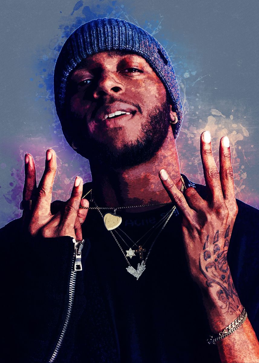 '6LACK black ' Poster, picture, metal print, paint by Dutton Jerrell | Displate