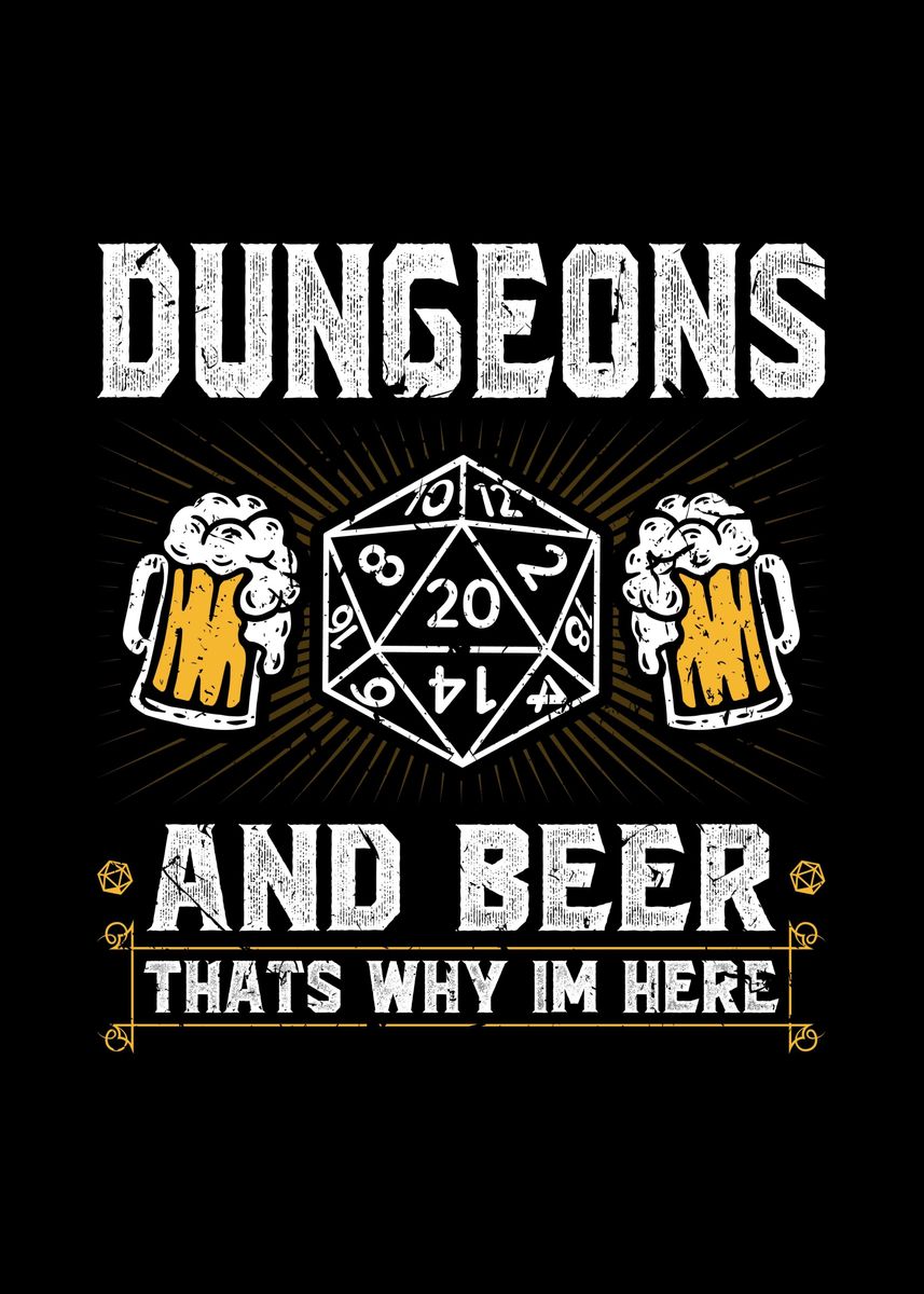 'Dungeons Beer Roleplaying' Poster by HumbaHarry Geitner | Displate