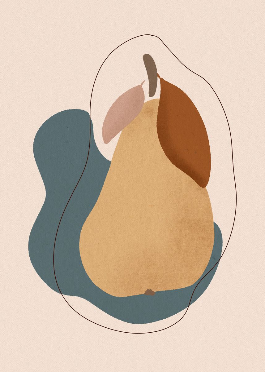 'Pear' Poster by Gush Art Studio | Displate