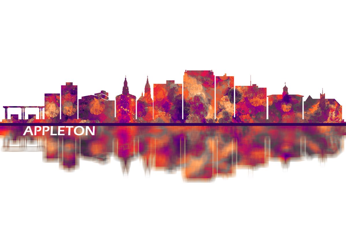 'Appleton Wisconsin Skyline' Poster by Towseef Dar | Displate