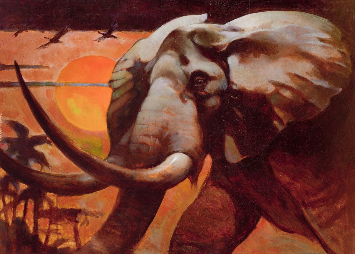 'Elephant' Poster by Frank Frazetta | Displate