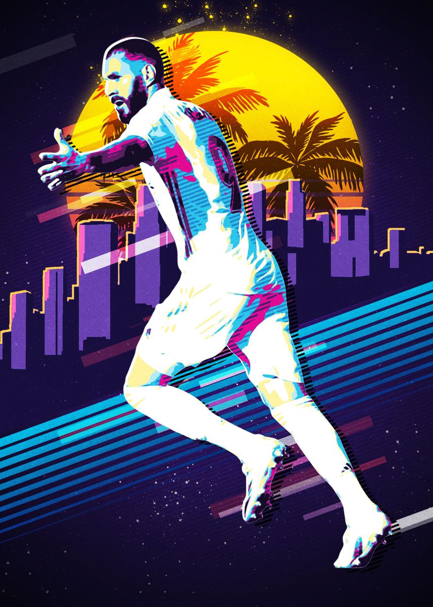 'Karim Benzema Football' Poster, picture, metal print, paint by EPL ...